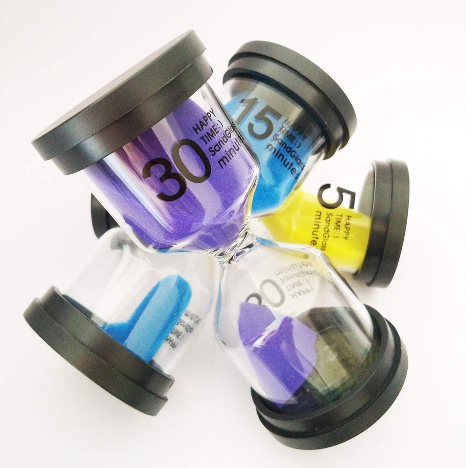 Sand Timer 6 Colors Hourglass 1/3/5/10/15/30 Minutes Sandglass Timer ...