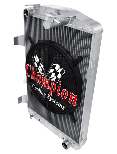 3 Row Perf Champion Radiator W/ 16" Fan for 1930 Chevrolet Car Chevy V8 ...