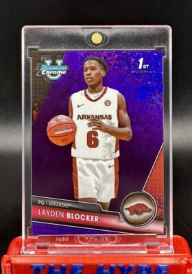 /399 Layden Blocker Purple Diamond Refractor 2023-24 Bowman Chrome ...