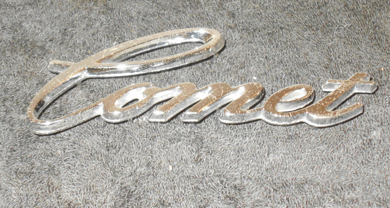 1973 1974 1975 Mercury Comet Gt ORIG FRONT FENDER 'COMET' SCRIPT EMBLEM ...