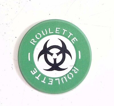 Vintage Poker Chip Unauthenticated Roulette Biohazard Symbol Casino ...