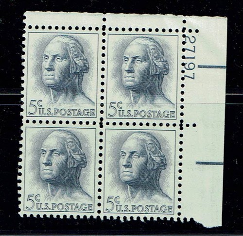 U.S Stamps 1962 George Washington 5 cents US Postage Block | eBay