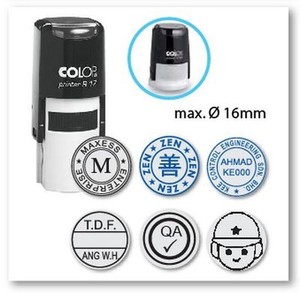 Colop Printer R17 Stamper with Personalised 17mm Self Inking Round ...