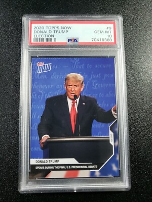 PSA 10 Donald Trump Card #9 Topps Now Election 2020 President Debate | eBay
