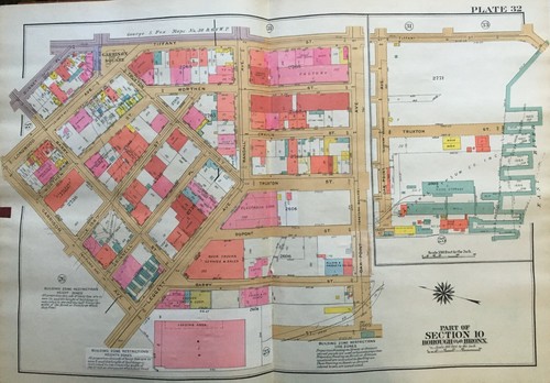 1942 HUNTS POINT BRONX NY CABOT ST-TIFFANY ST & GARRISON AV-EAST RIVER ...