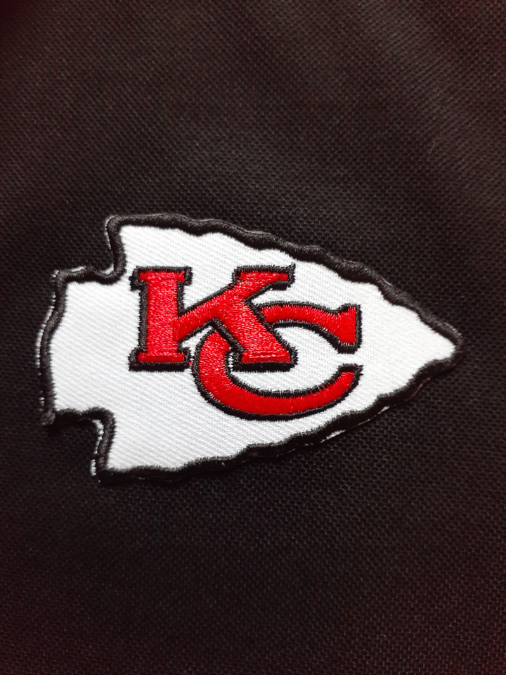 Kansas City Chiefs KC Mens Dri Fit Polo Shirt L Black Red White Stripes ...