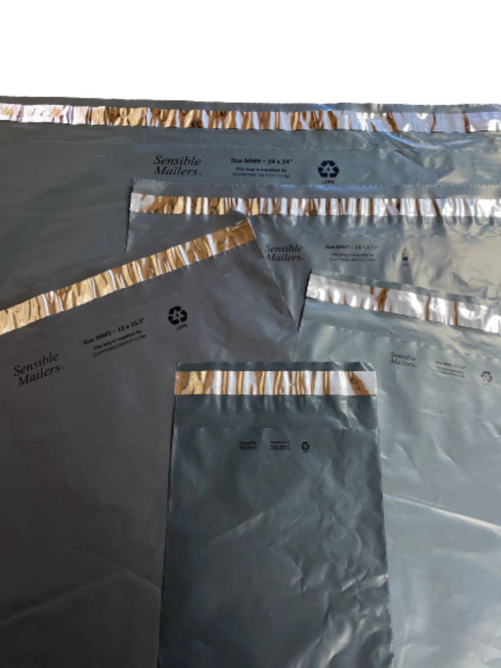 Fully Recycled Poly Mailers Earth Friendly Shipping Bags - Sensible ...