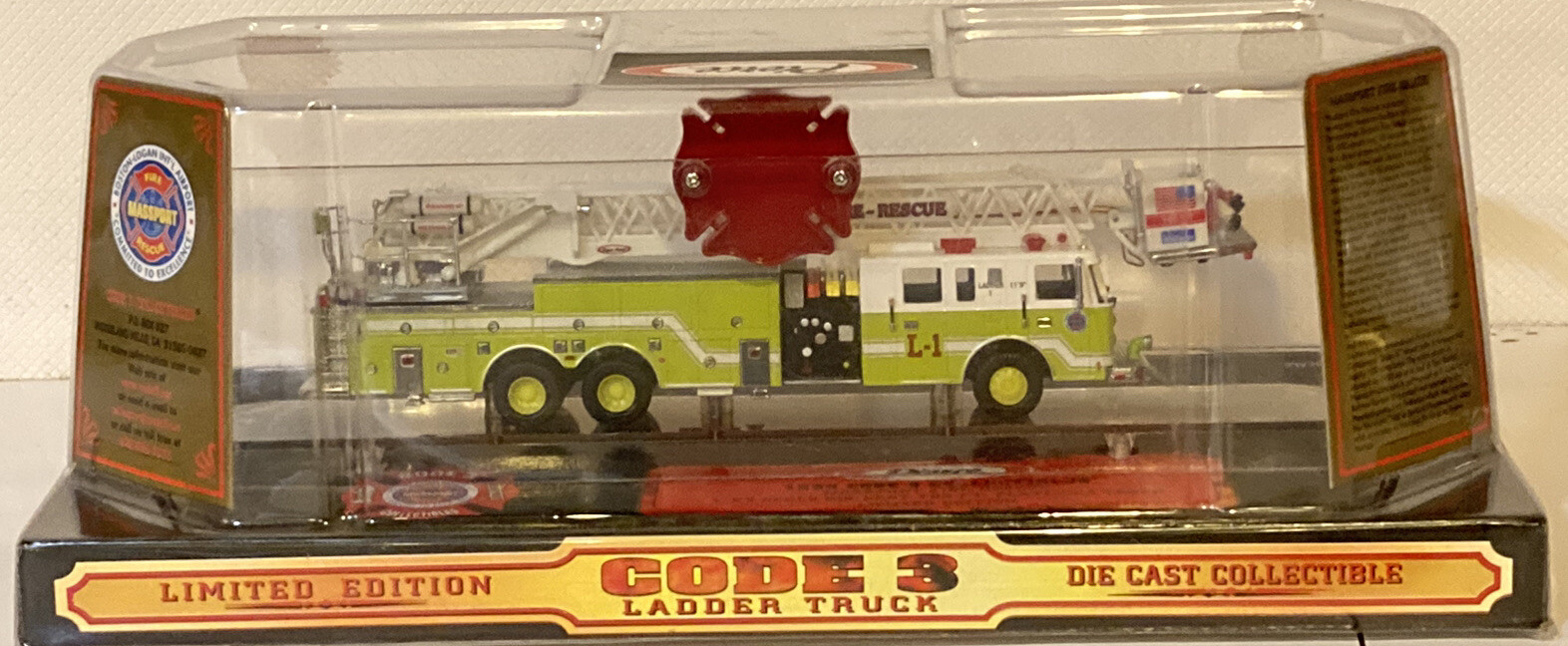 Code 3 Collectibles #12911 Massport Fire-Rescue L-1 Pierce Platform ...