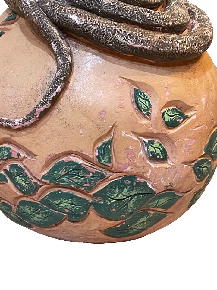 Vintage Large Native American Pottery Snake Pot Vase Signed Comanche 19 ...