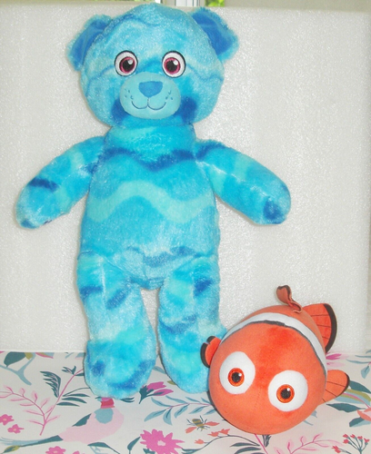 Build A Bear Disney Finding Dory Nemo Blue Bear & Fish Soft Plush 🐟 VGC ...