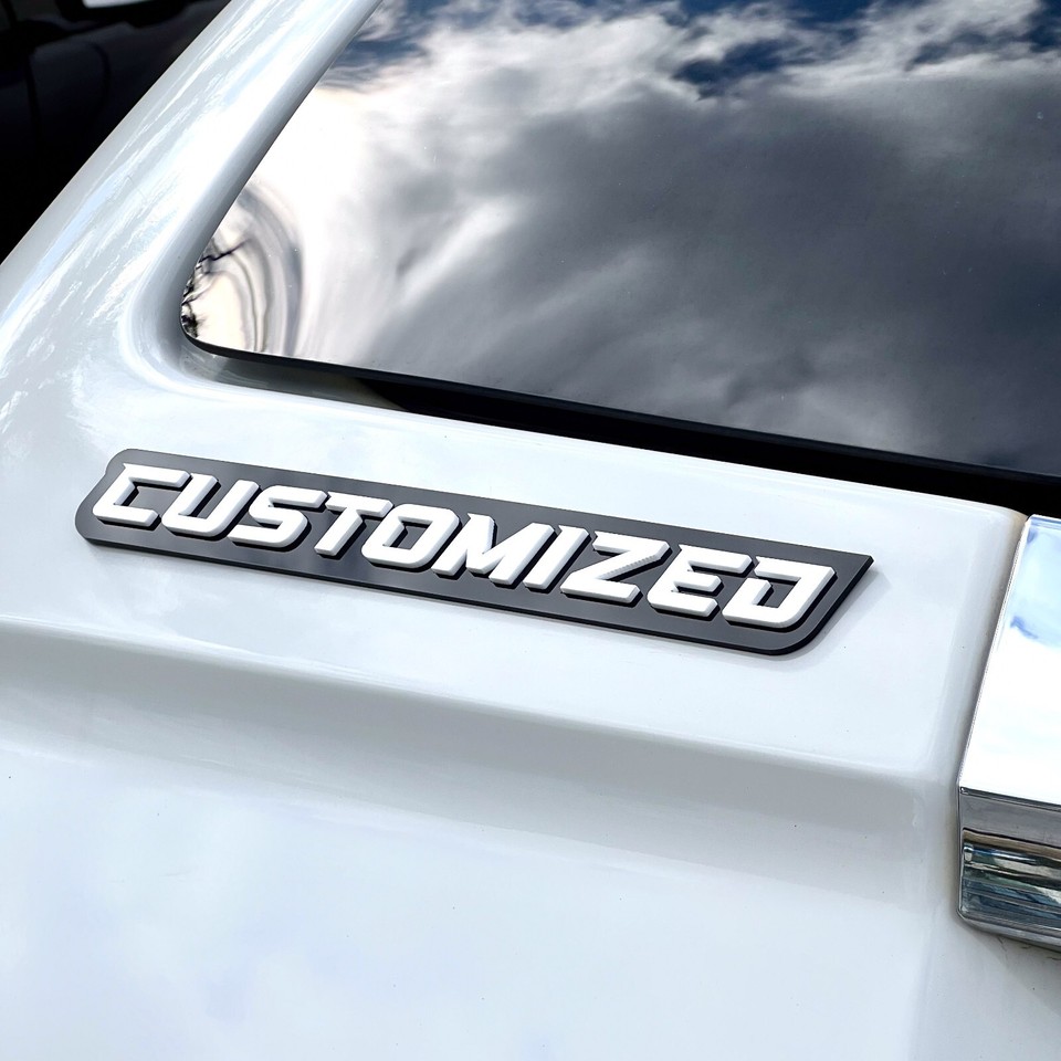 Custom Car Emblem Badge MULTI COLOR Customized Text Names | eBay