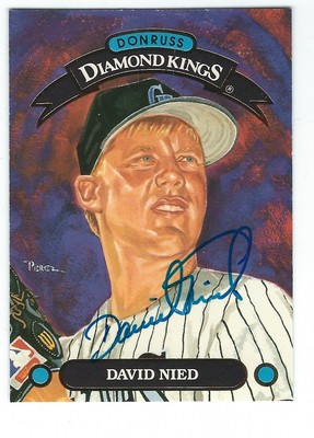 Autographed 1993 Diamond King David Nied Colorado Rockies card #28 w ...
