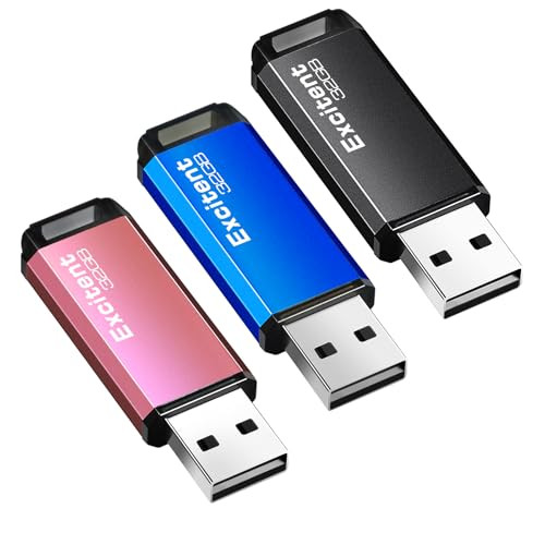 USB Flash Drives 32GB, 3 Pack 32GB Thumb Drives with LED Indicator, USB ...