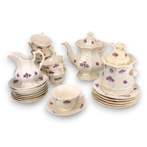 Adderley 26pc Chelsea Lavender Embossed Grapes Tea Set England Antique ...