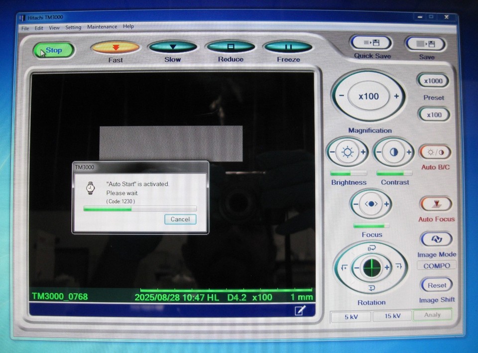 C199973 Hitachi TM3000 Tabletop Microscope Scanning Electron Microscope ...