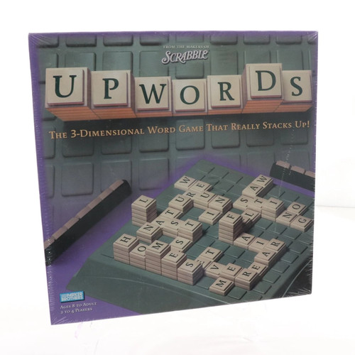 Upwords Scrabble Parker Brothers Board Game 2-4 Players Plastic Tiles ...