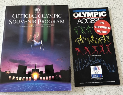 Official Olympic Souvenir Program & TV Viewers Guide Los Angeles 1984 ...