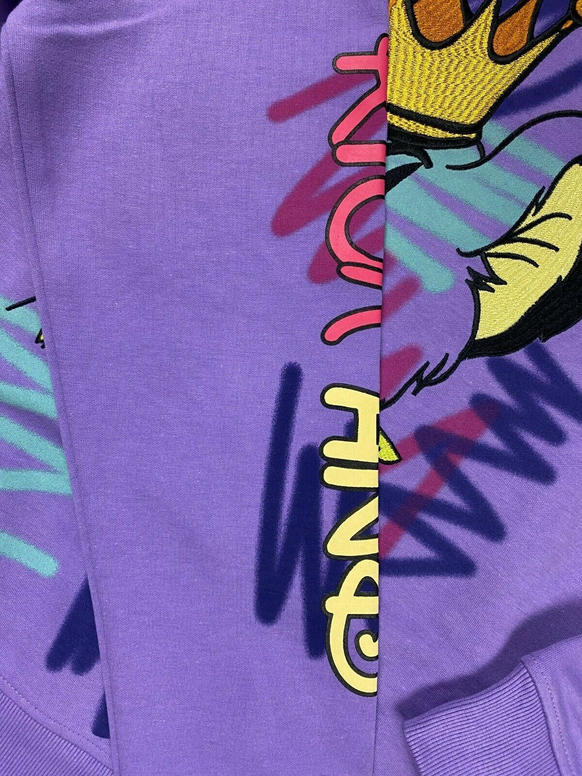 Men's Purple Graffiti Print and Stitched Simba Crewneck Sweatshirt By ...