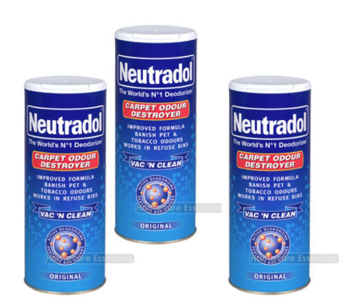 Pack of 3 x Neutradol Original Carpet Odour Destroyer Vac n Clean ...