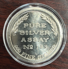 High Relief Bald Eagle “Pure Silver Assay No.183” .999 1oz Silver Round ...