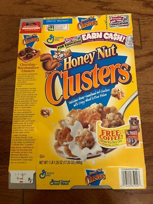 1999 General Mills "HONEY NUT CLUSTERS" {TASTER'S CHOICE COFFEE} Cereal ...