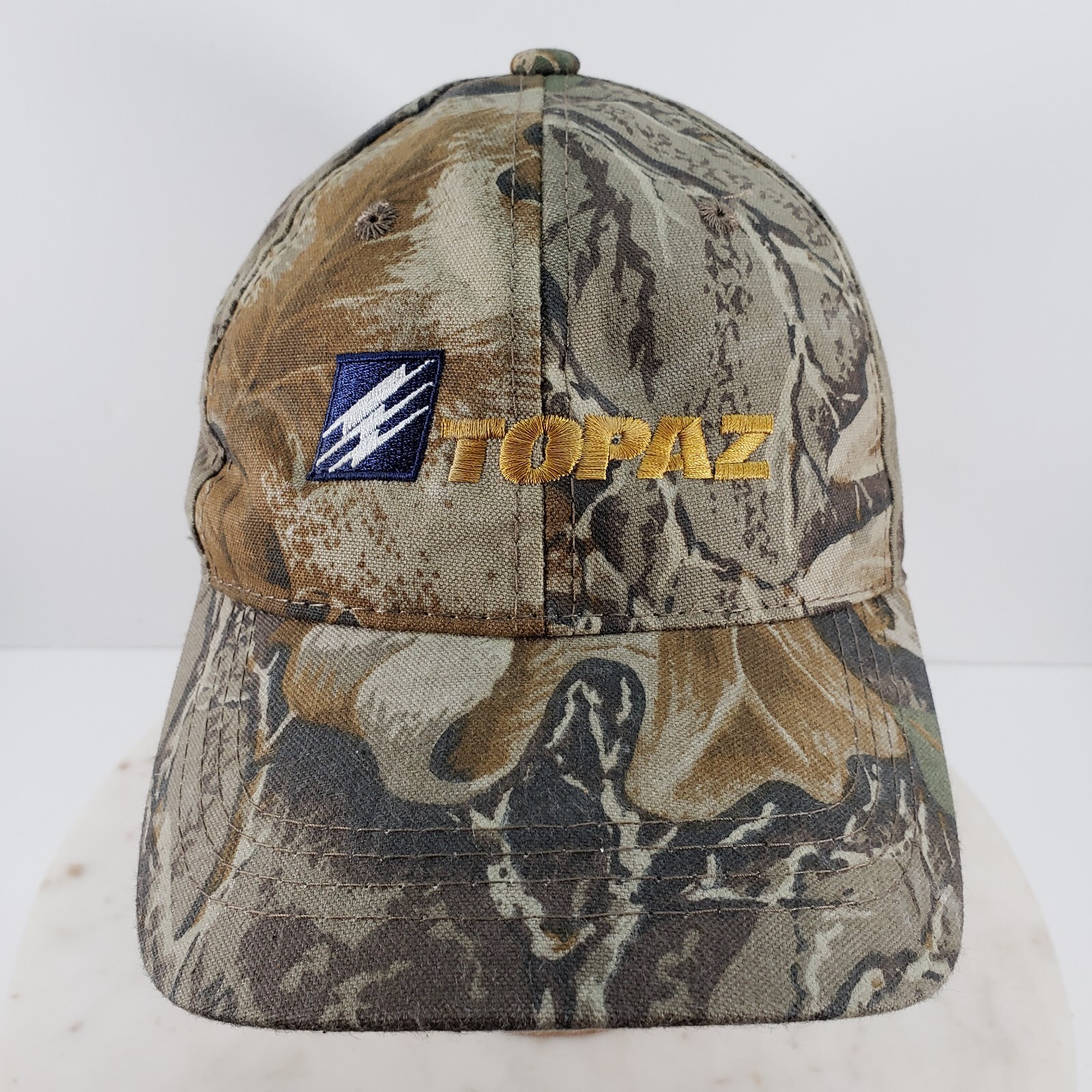 Topaz Lighting Hat Logo Cap Camo Outdoor Cap Brown St… - Gem