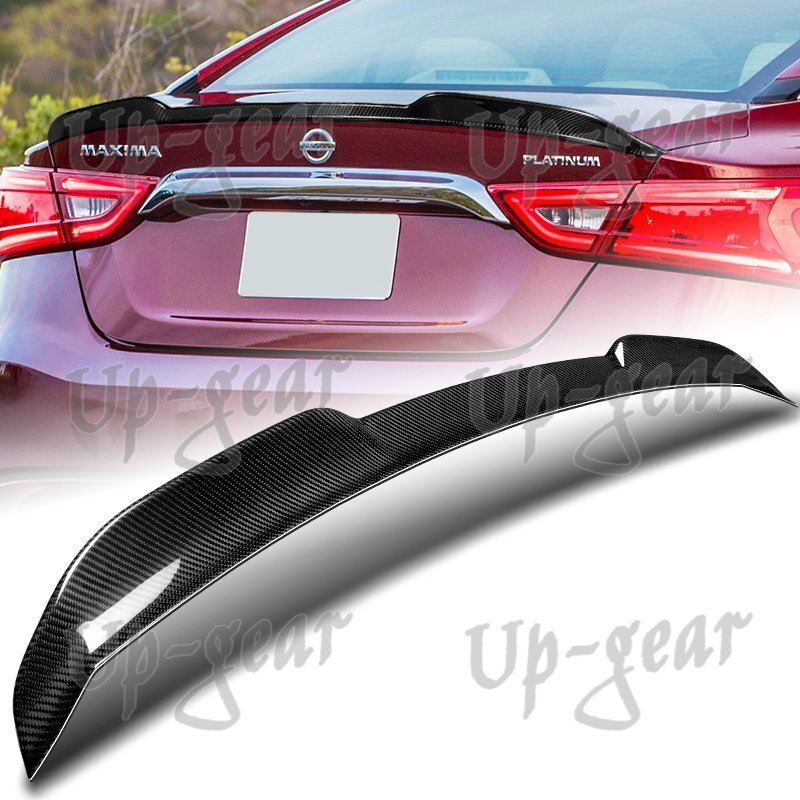 For 2016-2023 Nissan Maxima Sedan V-Style Real Carbon Fiber Rear Trunk ...