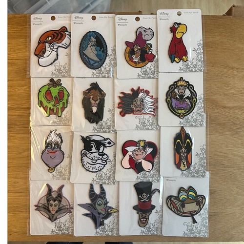 Officially Licensed Disney Villians Embroidered Patch Set - Wholesale ...