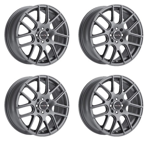 Set 4 15" Vision Street 426H Cross Gunmetal Wheels 15x6.5 5x4.25 Rims ...
