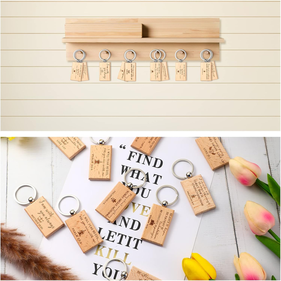 50 Pcs Christian Bible Verse Keychains Bulk Inspirational Religious ...