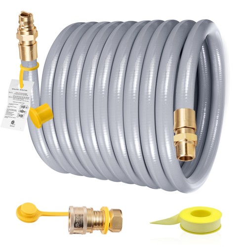 50FT 3/4" ID Natural Gas Hose with Quick Connect, CSA Certified with ...