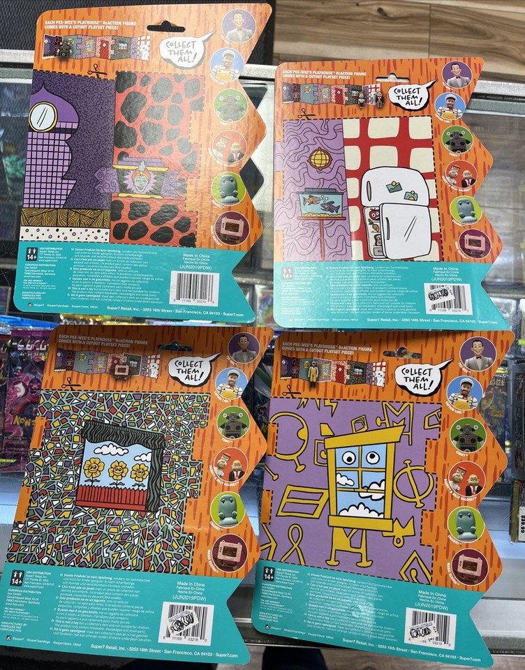 PEE-WEE'S PLAYHOUSE SET 3.75" Super7 Conky Carl Magic Screen Randy ...