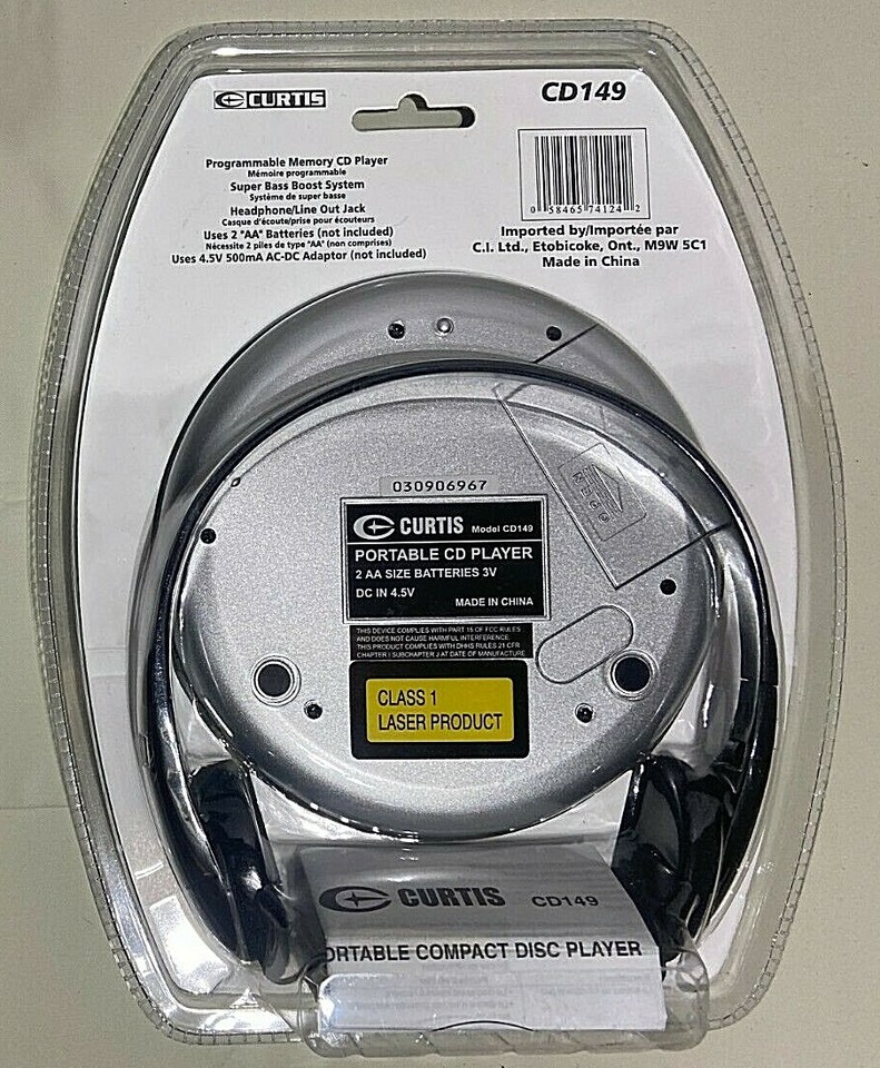 NEW Curtis CD149 Personal CD Player Portable with Headphones | eBay