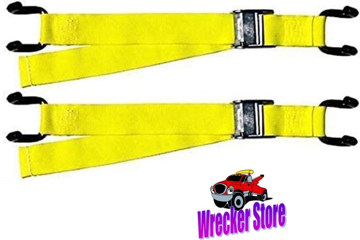 Qty. 2, Steering Wheel Lock with Cam Buckle, Wrecker Rollback Carrier ...