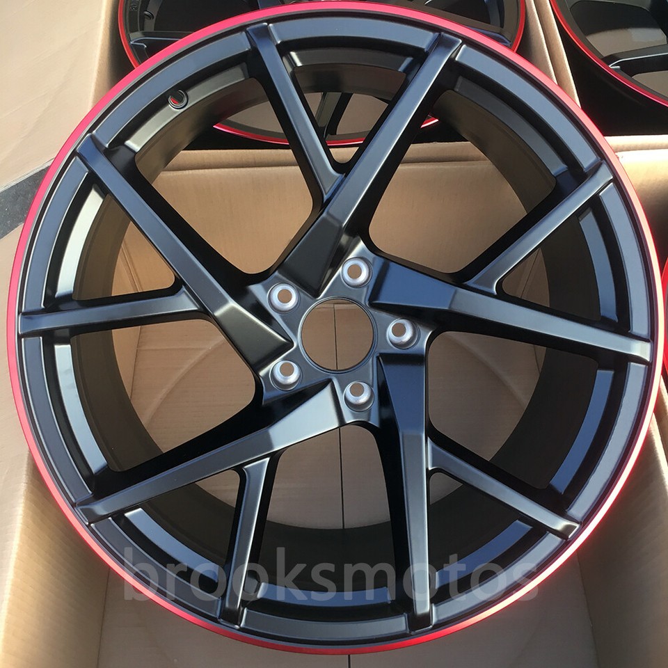 23" M STYLE RED LINE FORGED WHEELS RIMS FITS AUDI RS Q8 23X11 SET OF 4 ...