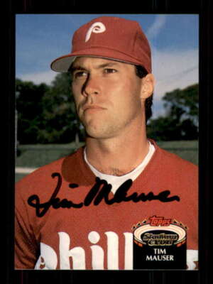 1992 Topps Stadium Club #558 Tim Mauser AUTOGRAPHED!! RC Rookie ...
