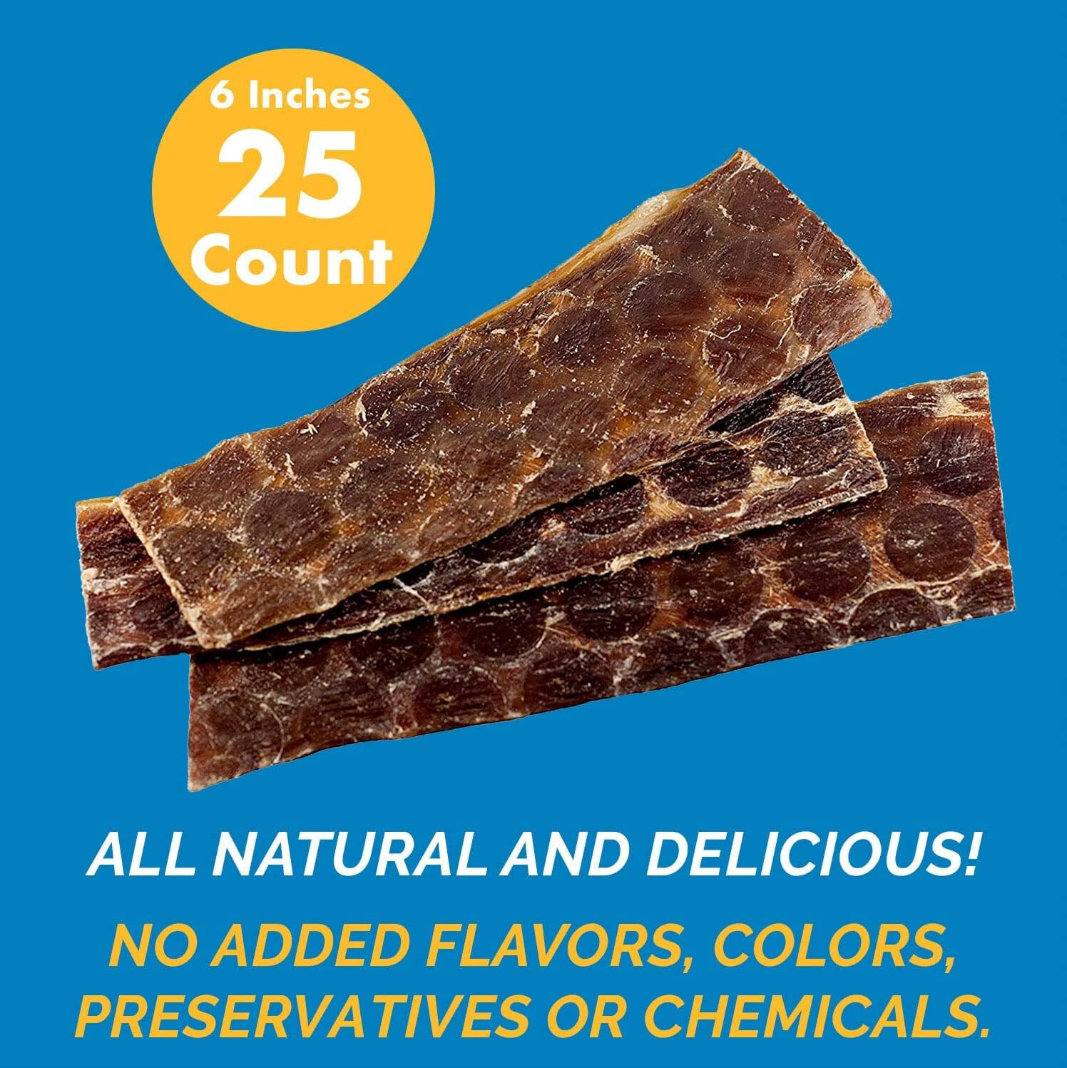 Beef Dog Treats Esophagus Gullet (6" - 25 Count) 100% Natural Healthy ...