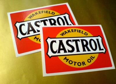 CASTROL WAKEFIELD Motor Oil Classic Vintage Car Stickers Decals 105mm 2 ...