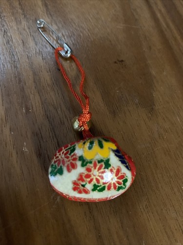 collectible hand painted seashell rattle with bell from japan new | eBay