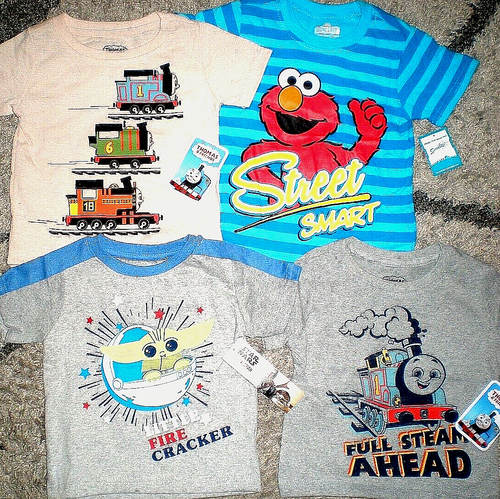 ( 4 NEW ) W/TAGS SZ T3 (STARS WARS-ELMO-2 THOMAS & FRIENDS) SHARP CUTE ...