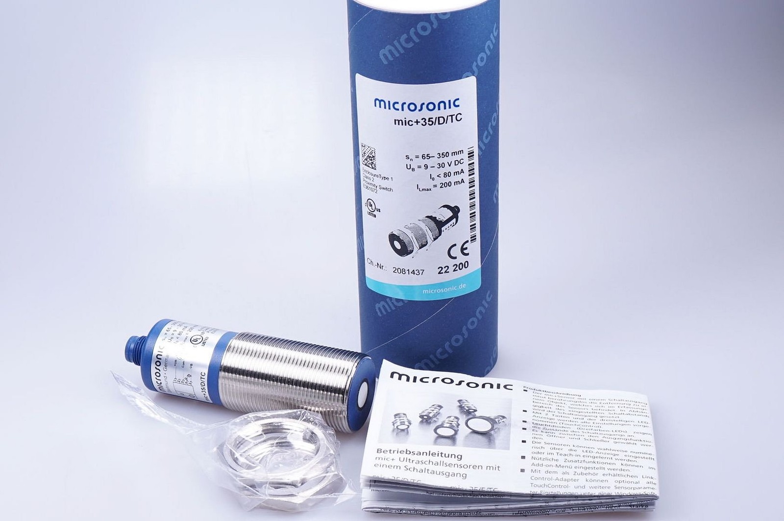 Microsonic Mic+35/D/TC Ultrasonic Sensor Sn 65...600 mm OVP, New | eBay