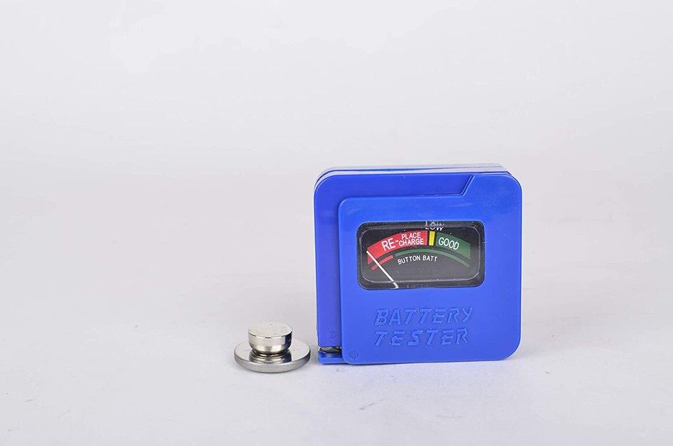 2X AA/AAA/C/D/9V/1.5V Universal Button Cell Battery Tester Checker ...