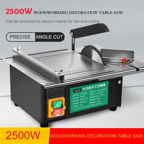 Mini Table Saw 2500W Woodworking Decoration Chainsaw Household Sliding ...