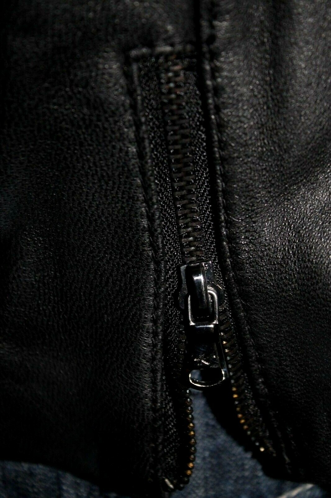 🌞KENNETH COLE SMOOTH BLACK LAMB LEATHER DOUBLE ZIP MOTORCYCLE JACKET SZ ...