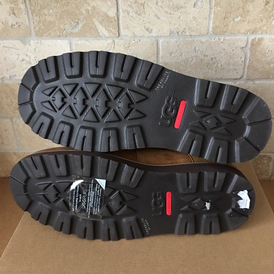 UGG SETON TL CHESTNUT WATERPROOF LEATHER FUR WORK SNOW BOOTS SHOES SIZE ...