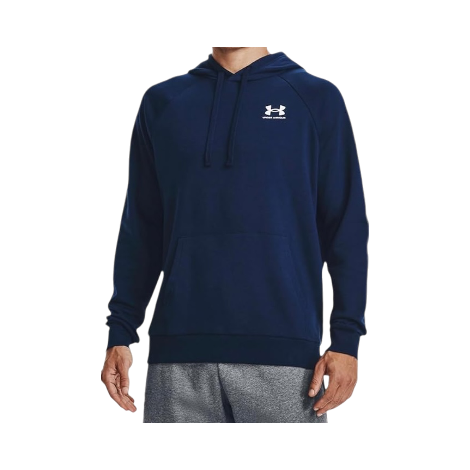 Mens Under Armour Rival Hoodie - Academy Blue/White, Size L [1357105 ...