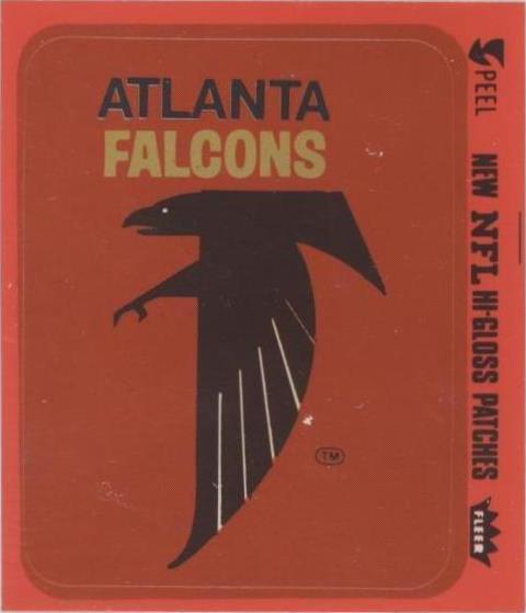 1980 Fleer Team Action - Hi-Gloss Sticker Patches Atlanta Falcons for ...