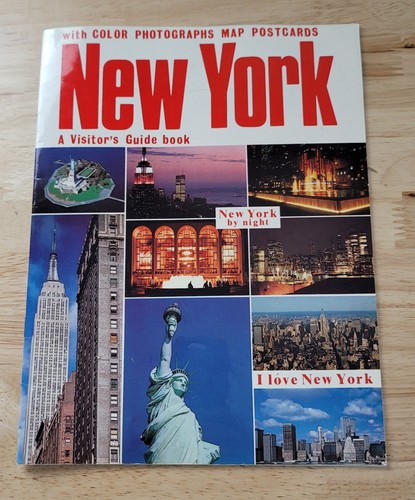 Vtg NEW YORK Visitors Guide Book Color Photographs Map Postcards Travel ...