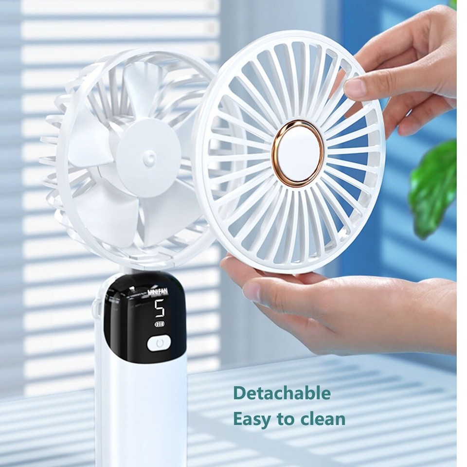 Mini Desk Fans Air Hand Held Fans USB Rechargeable Portable Fans Cooler ...