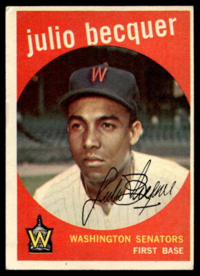 1959 Topps #93 Julio Becquer Washington Senators VG-VGEX | eBay